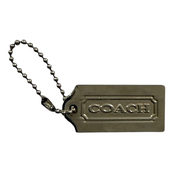 Coach | Bags | Coach Silver Tone Metal Replacement Charm Purse Tag ...